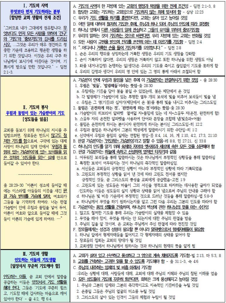 성경진리사역원(BTMK) | [2023년 가을 장로 훈련] M4 - 합당한 교회생활을 위한 합당한 기도 생활