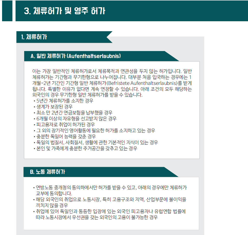 성경진리사역원(BTMK) | 체류허가 및 영주 허가 / 한 눈에 보는 비자