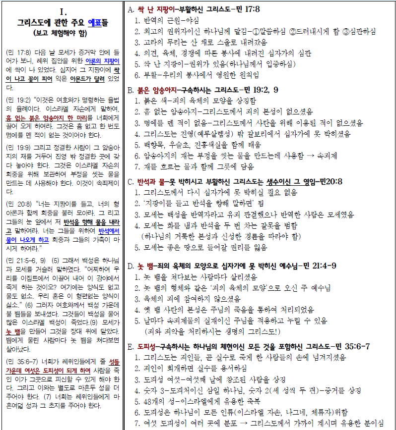 성경진리사역원(BTMK) | [2019년 겨울 훈련 집회] - M10 그리스도에 관한 주요 예표들과 예언