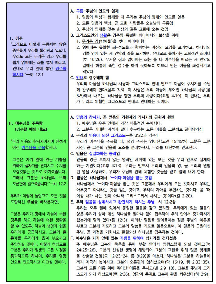 성경진리사역원(BTMK) | [2017년 봄 장로 훈련] - M8 인내로 우리 앞에 놓인 경주를 하며, 우리 믿음의 창시자이시며 완성자이신 예수님을 주목함으로써 하늘에서의 ...