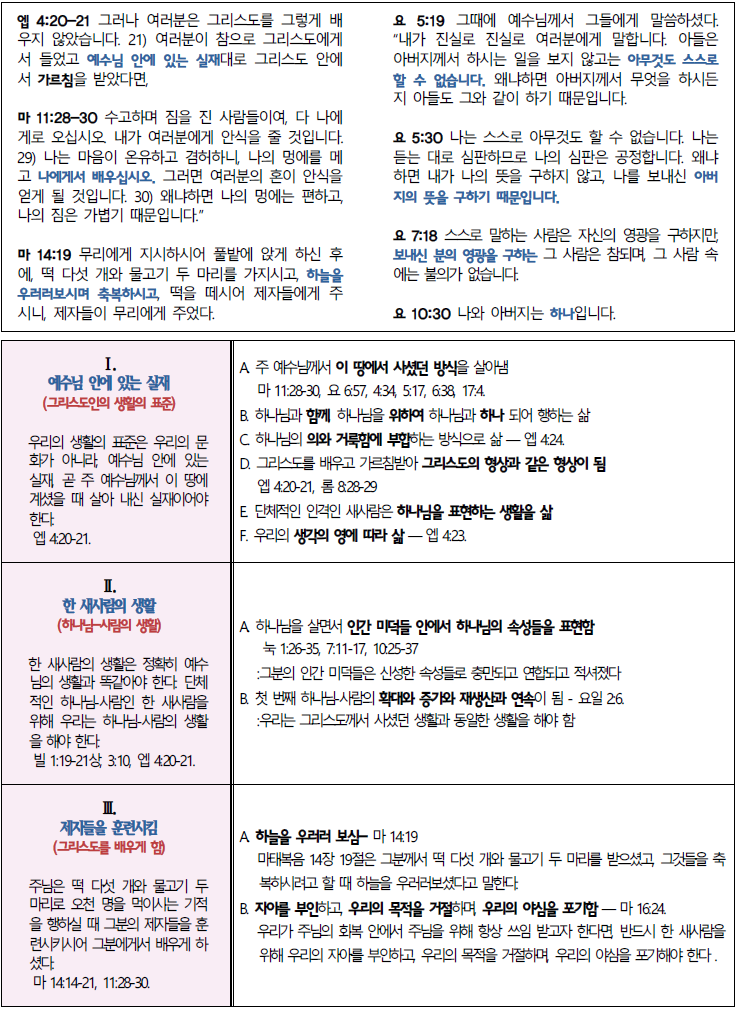 성경진리사역원(BTMK) | [2020년 국제 추수감사절 특별집회] - M5 예수님 안에 있는 실재대로 그리스도를 배움으로써 우리의 문화를 사는 것이 아니라 한 새사람의 생활을 함